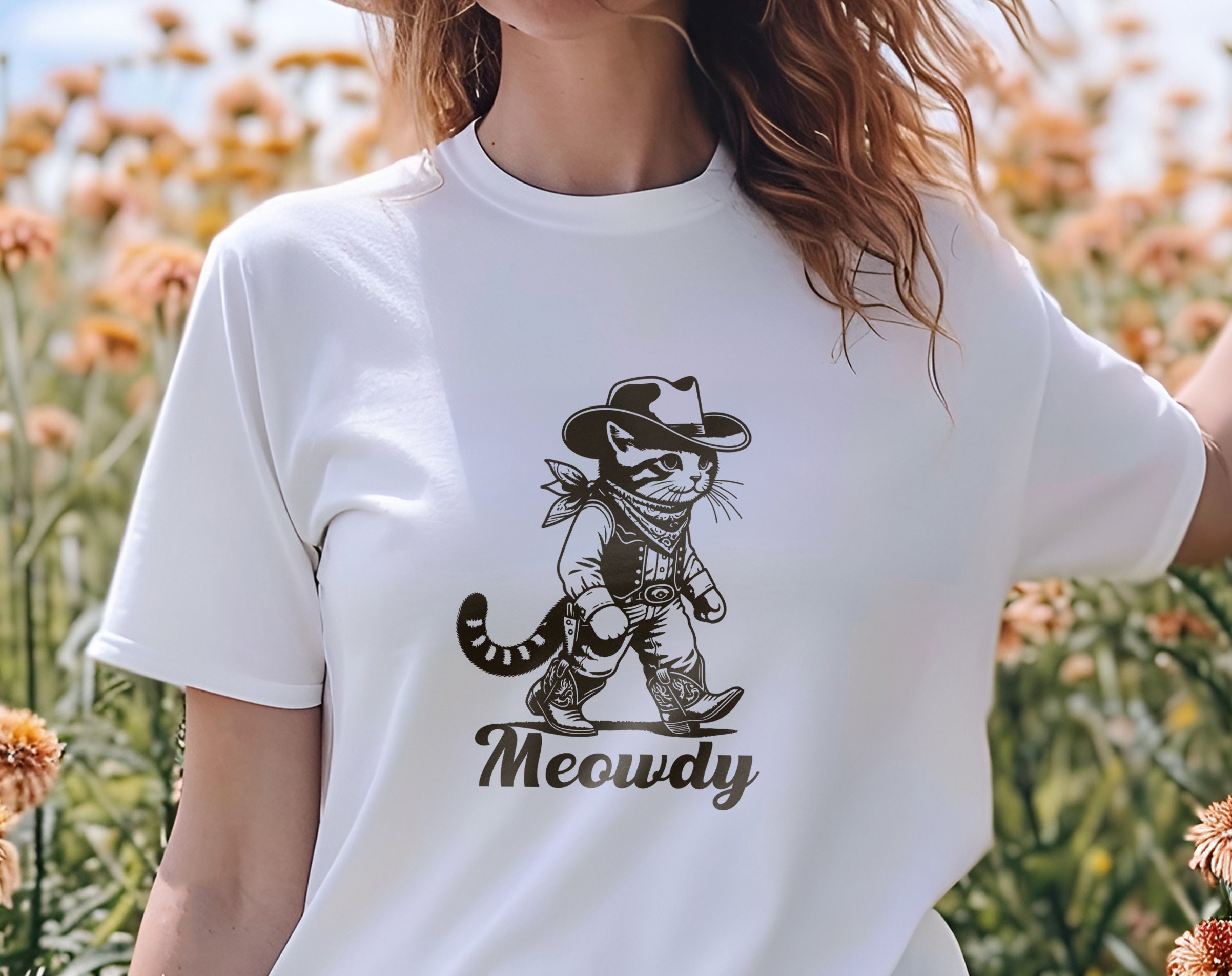 Meowdy SVG Retro Cat Vintage Boho Bohemian Western Cowgirl Wild West ...