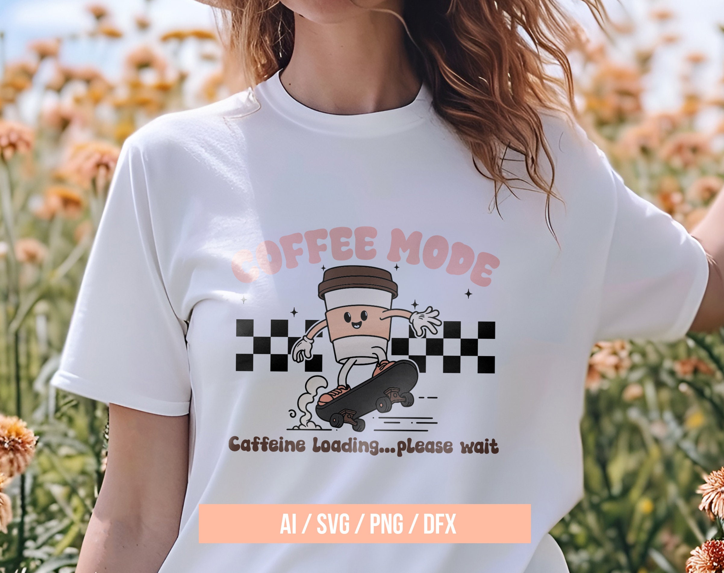 Coffee Mode SVG PNG, Funny Retro Coffee Svg, Coffee Lover Svg, Mom Life ...