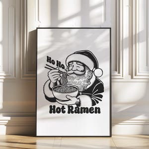 Ho Ho Ho Hot Ramen Christmas Svg, Santa Claus Eating Ramen,japanese ...