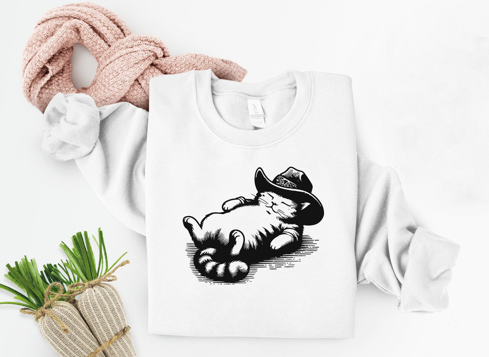 Vintage Cowboy Cat,retro Cowboy Cat Svg,western Silhouette Sleepy Kitty ...