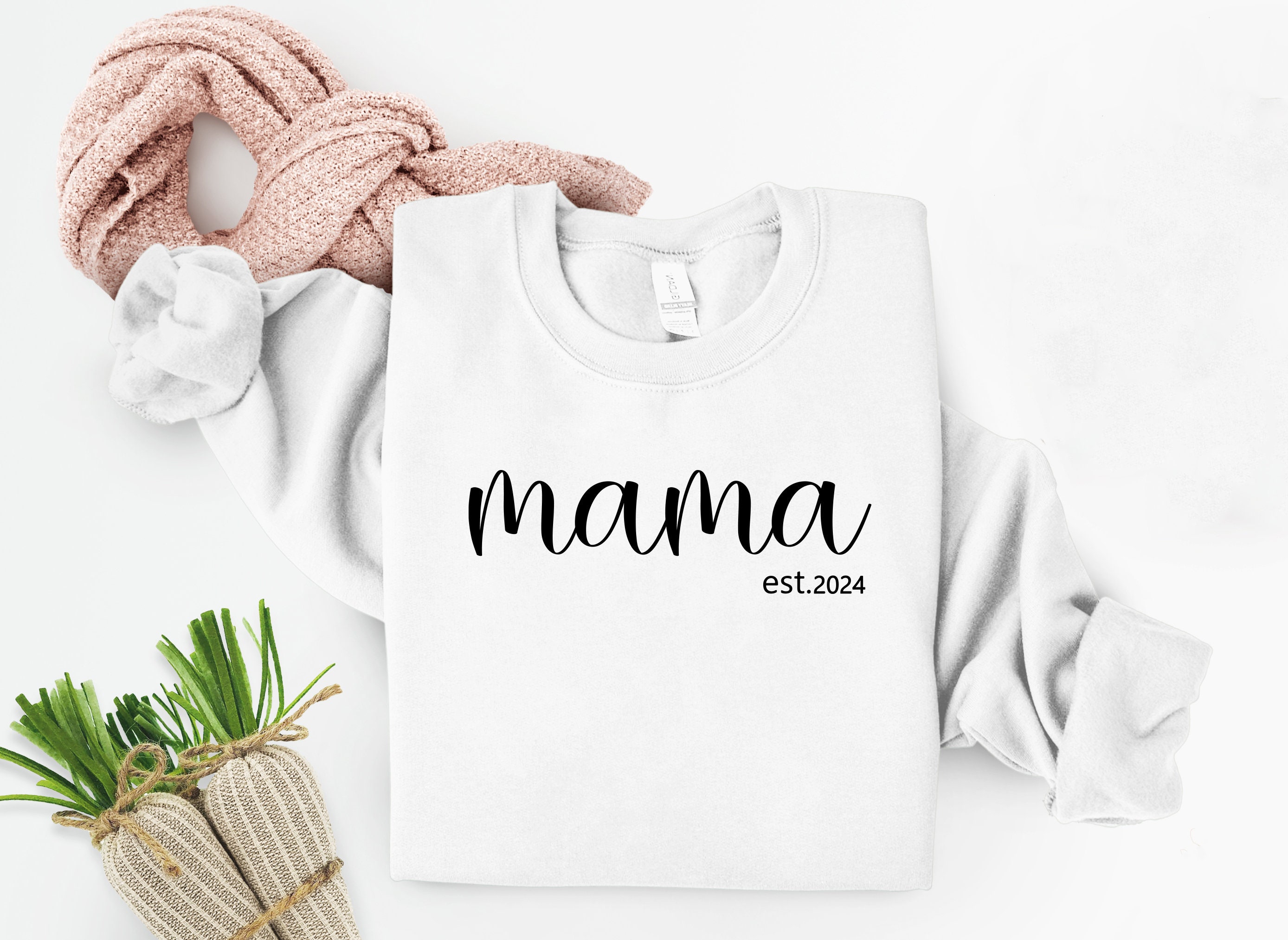 Mama Est 2024 Svg,mama Shirt Svg, Pregnancy Announcement Svg, Mama ...