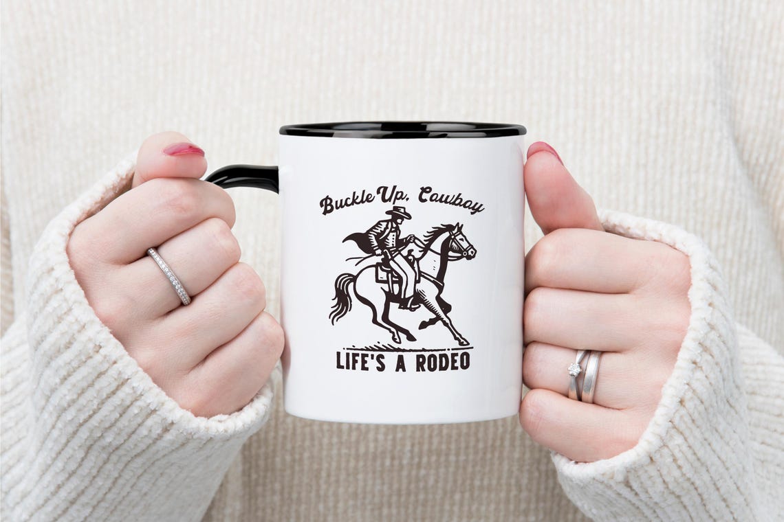 Buckle Up, Cowboy Life's a Rodeo,belt Buckle up Cowboy Life Vintage ...