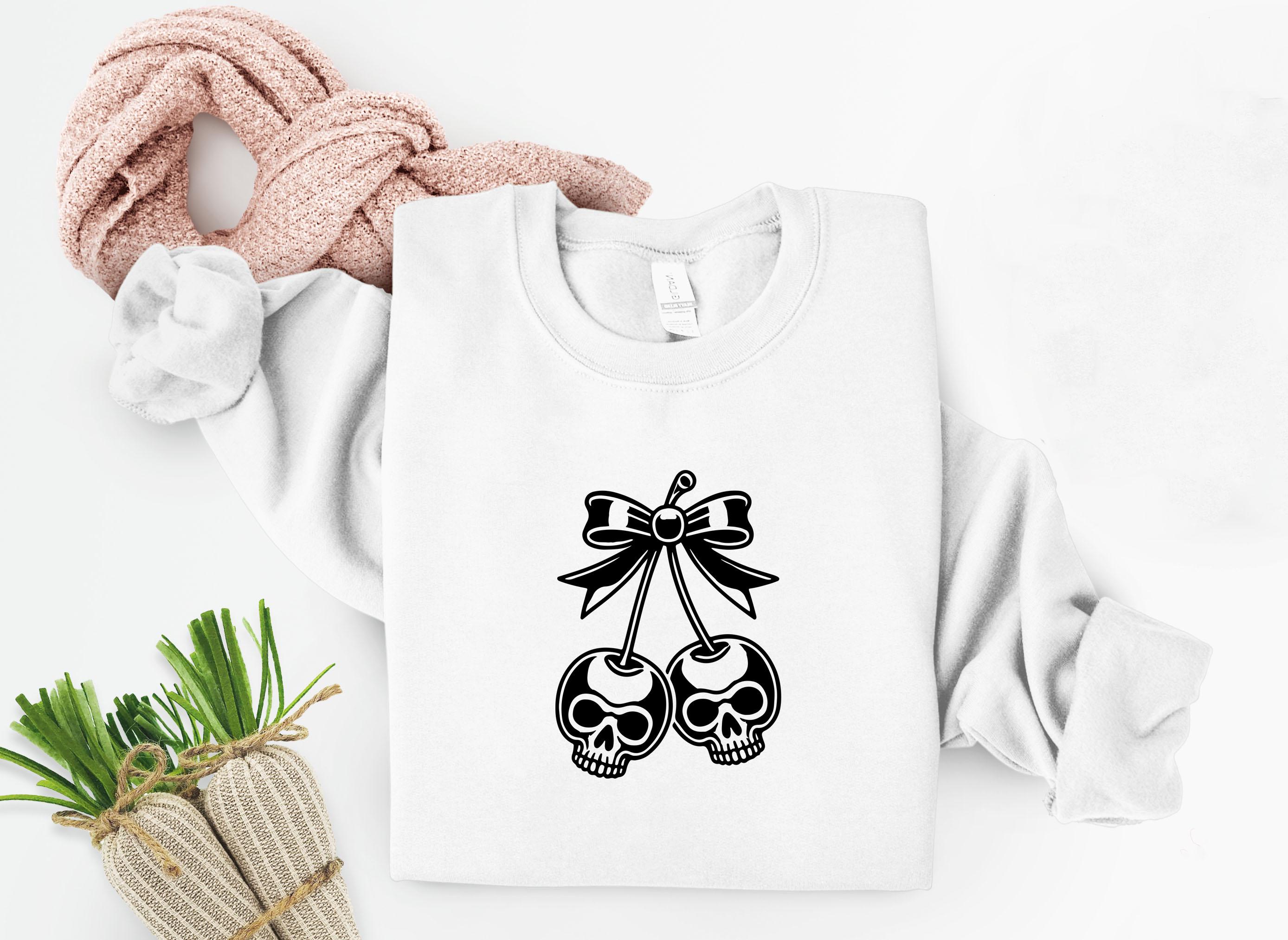 Cherry Skulls Halloween Svg Png,cute Skull Svg,halloween Cherry Skull ...