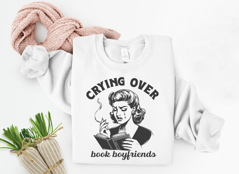 Crying Over Book Boyfriends SVG, Books Sayings for Him, Book Club Svg ...
