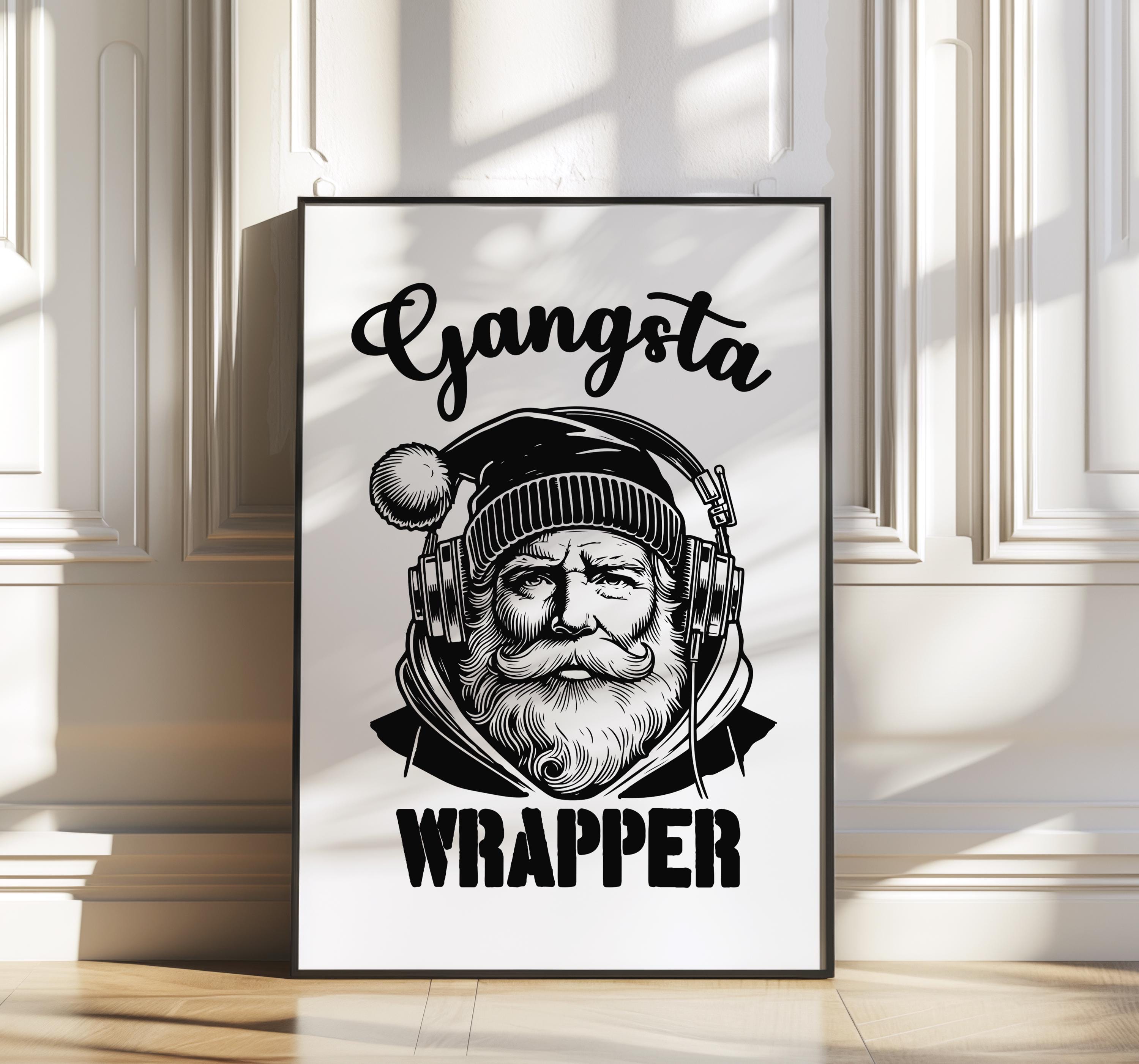 Gangsta Wrapper Svg, All for the Hoes,the Ho's Do It All,dear Santa Svg ...