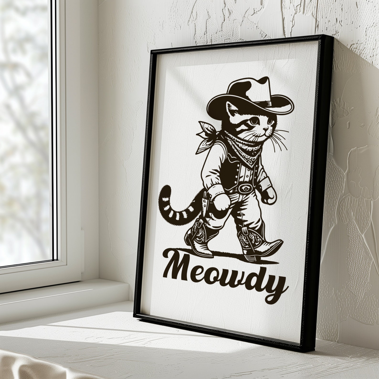 Meowdy SVG Retro Cat Vintage Boho Bohemian Western Cowgirl Wild West ...