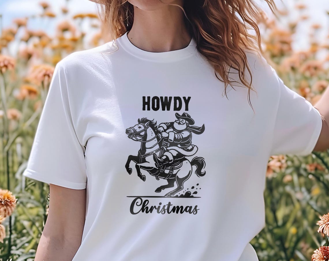 Howdy Christmas Svg,christmas Santa Cowboy Retro Santa Claus ,cowboy ...
