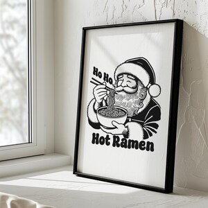 Ho Ho Ho Hot Ramen Christmas Svg, Santa Claus Eating Ramen,japanese ...