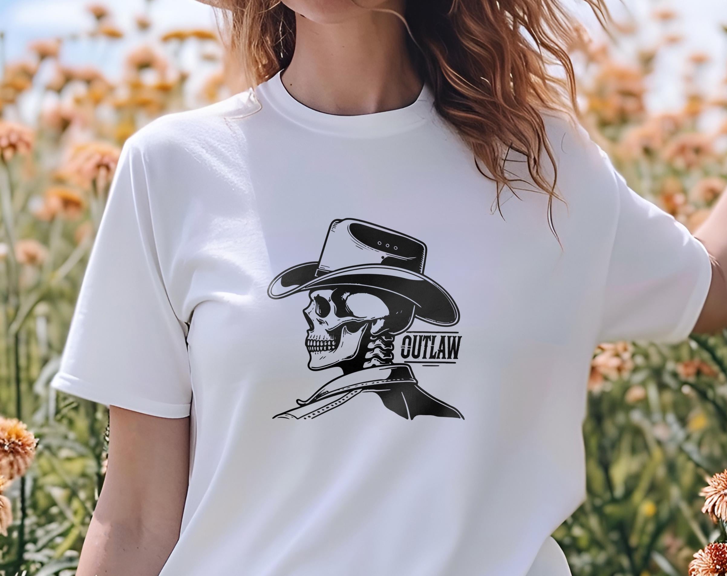 Outlaw Cowboy Skull Svg Country Western American Cowboy Skull Wild West ...