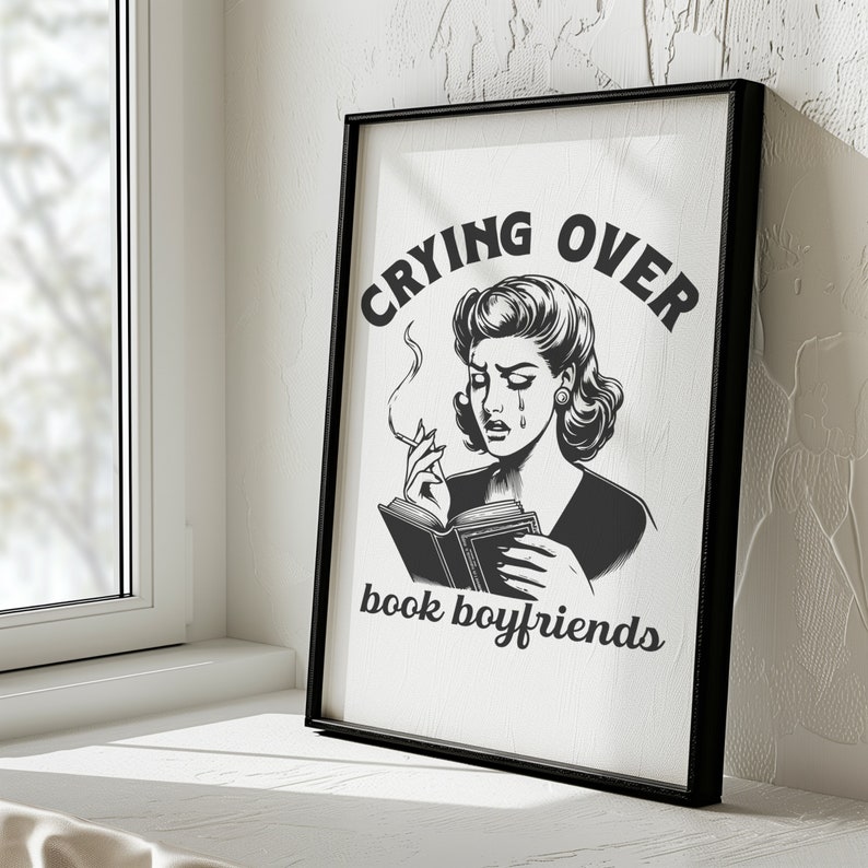 Crying Over Book Boyfriends SVG (png, Dxf, Ai) (digital Download) - Etsy