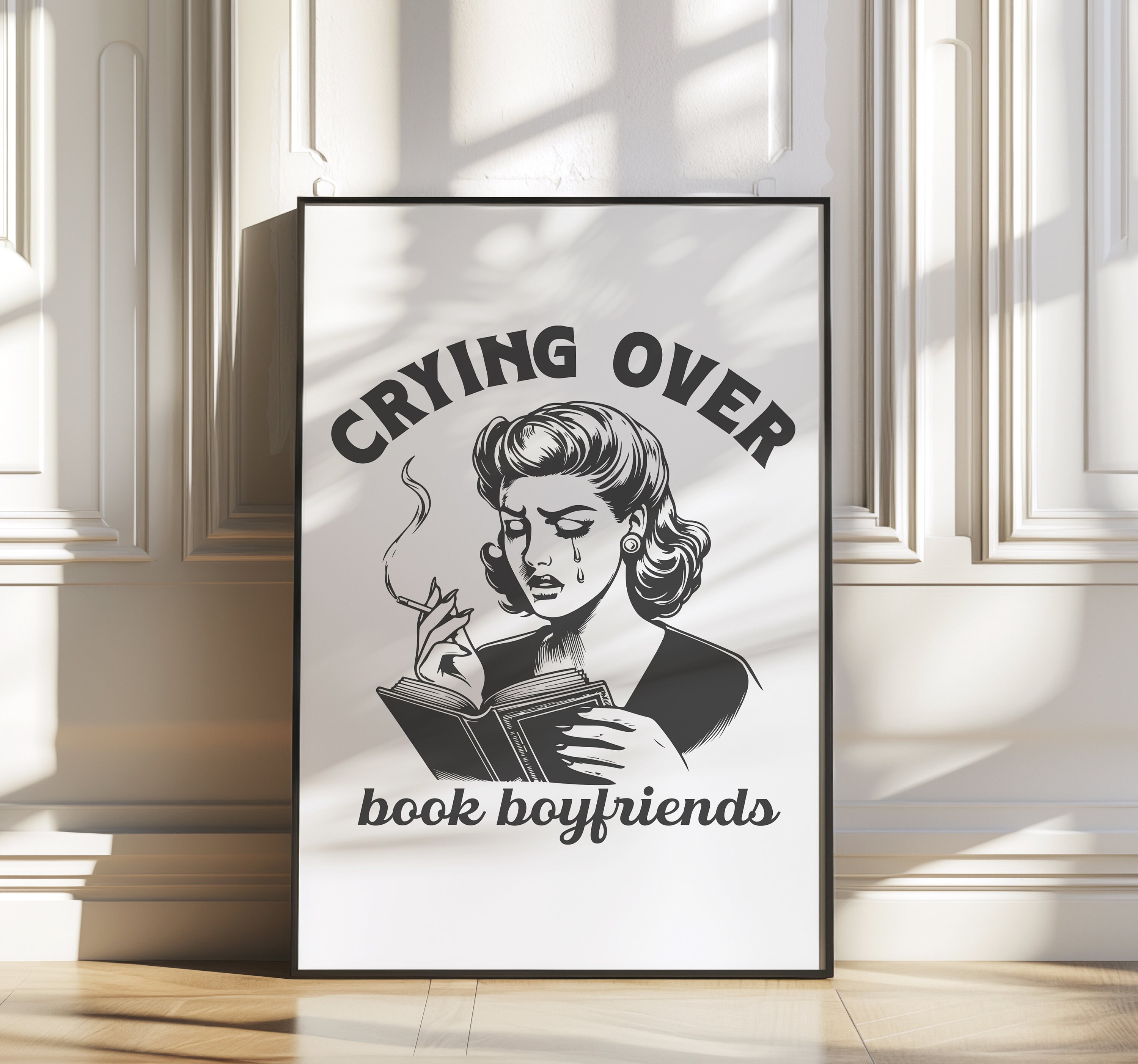 Crying Over Book Boyfriends SVG, Books Sayings for Him, Book Club Svg ...