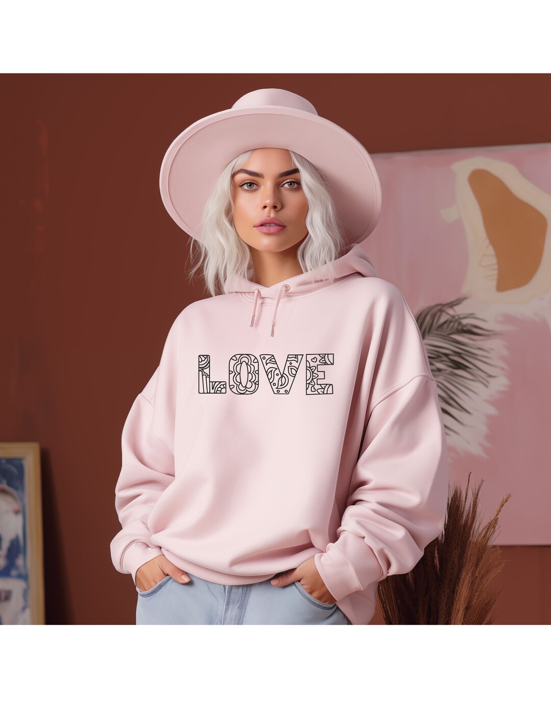 Pink Love, Colors of Love Custom Valentine's Day Hoodie, From Heart to ...