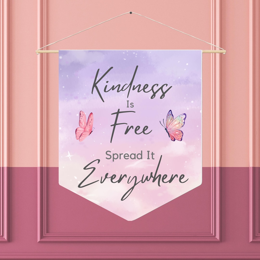 Kindness Wall Decor Motivational Art Kindness is Free Wall Hanging for ...