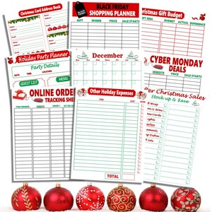 Christmas Planner Printable Holiday Planner Gift Budget - Etsy