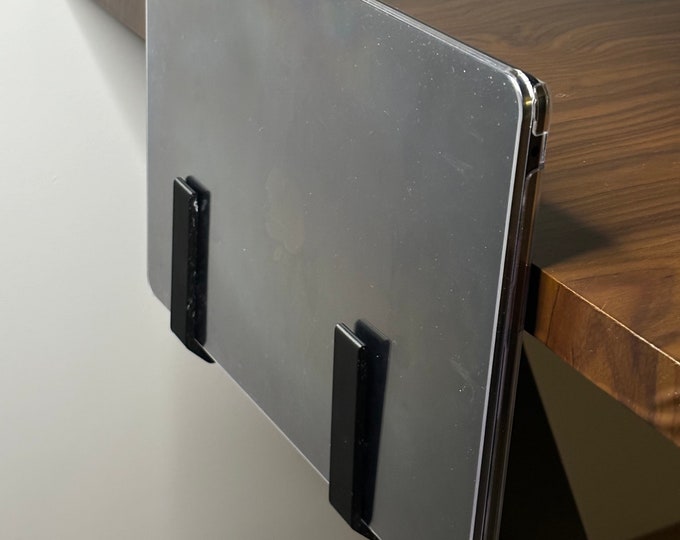 Vertical Laptop Holder for Desk, MacBook Mount, Desk Mounted Laptop ...