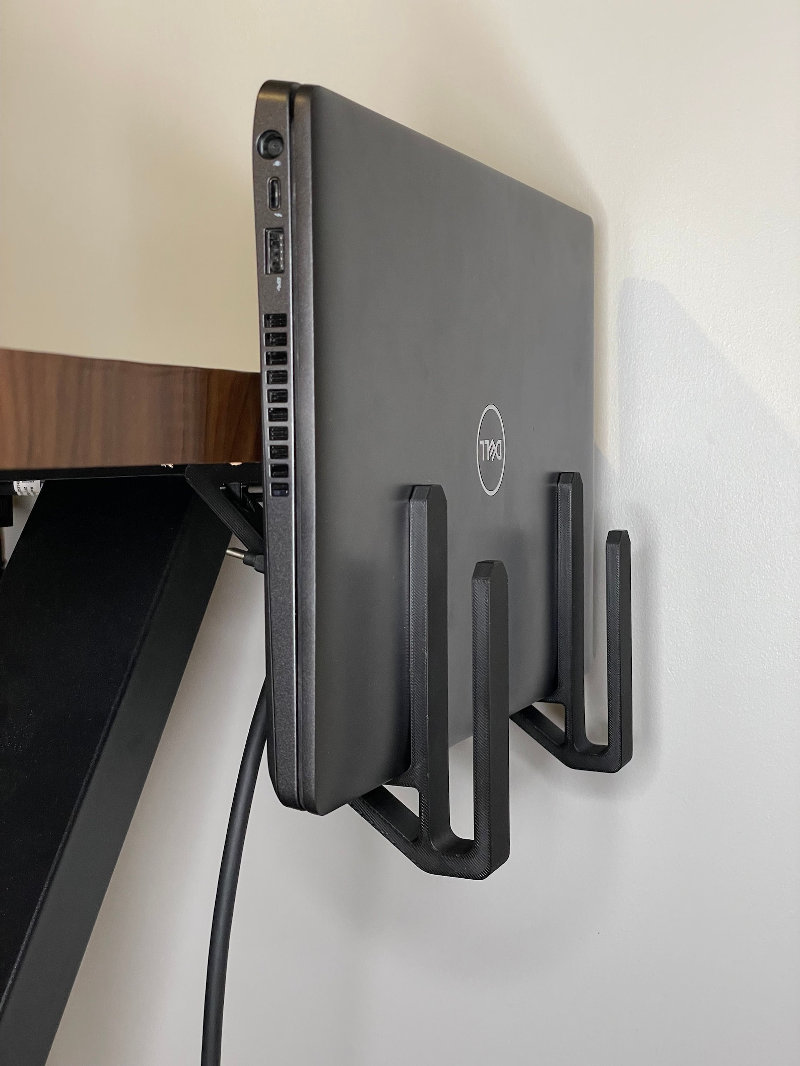 Vertical Dual Laptop Hanger,space Saving Accessory, Desk Mounted ...