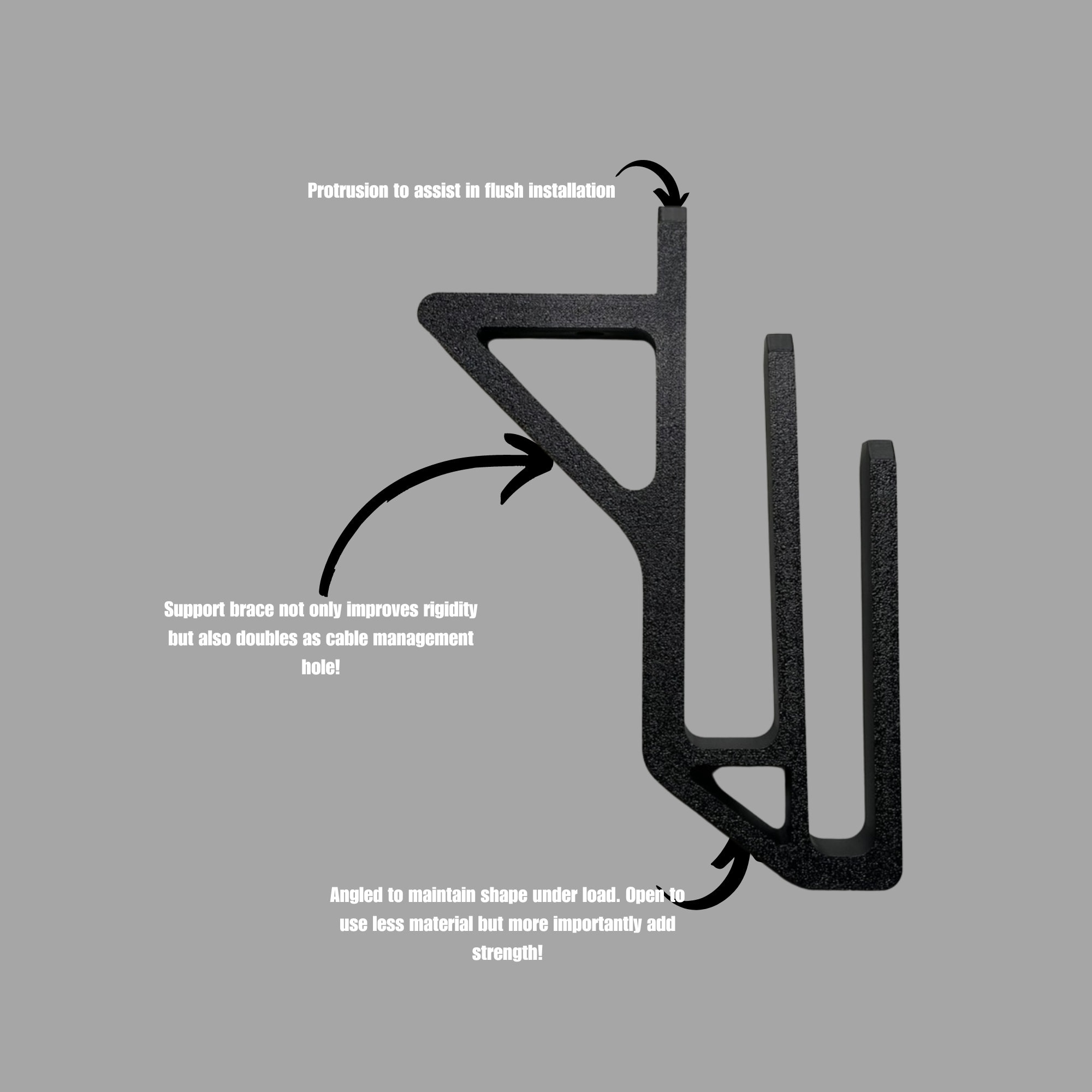 Vertical Dual Laptop Hanger,space Saving Accessory, Desk Mounted ...