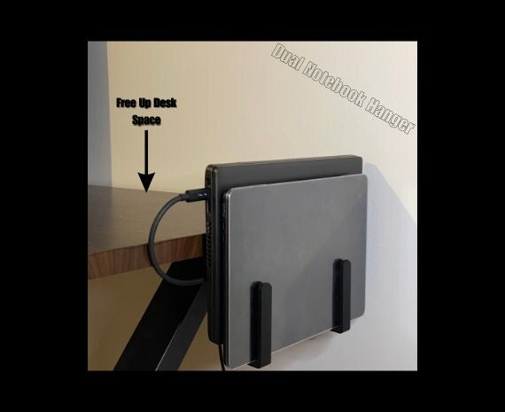 Laptop Holder for Two - 3D Printed, Space-saving Dual Laptop Stand ...