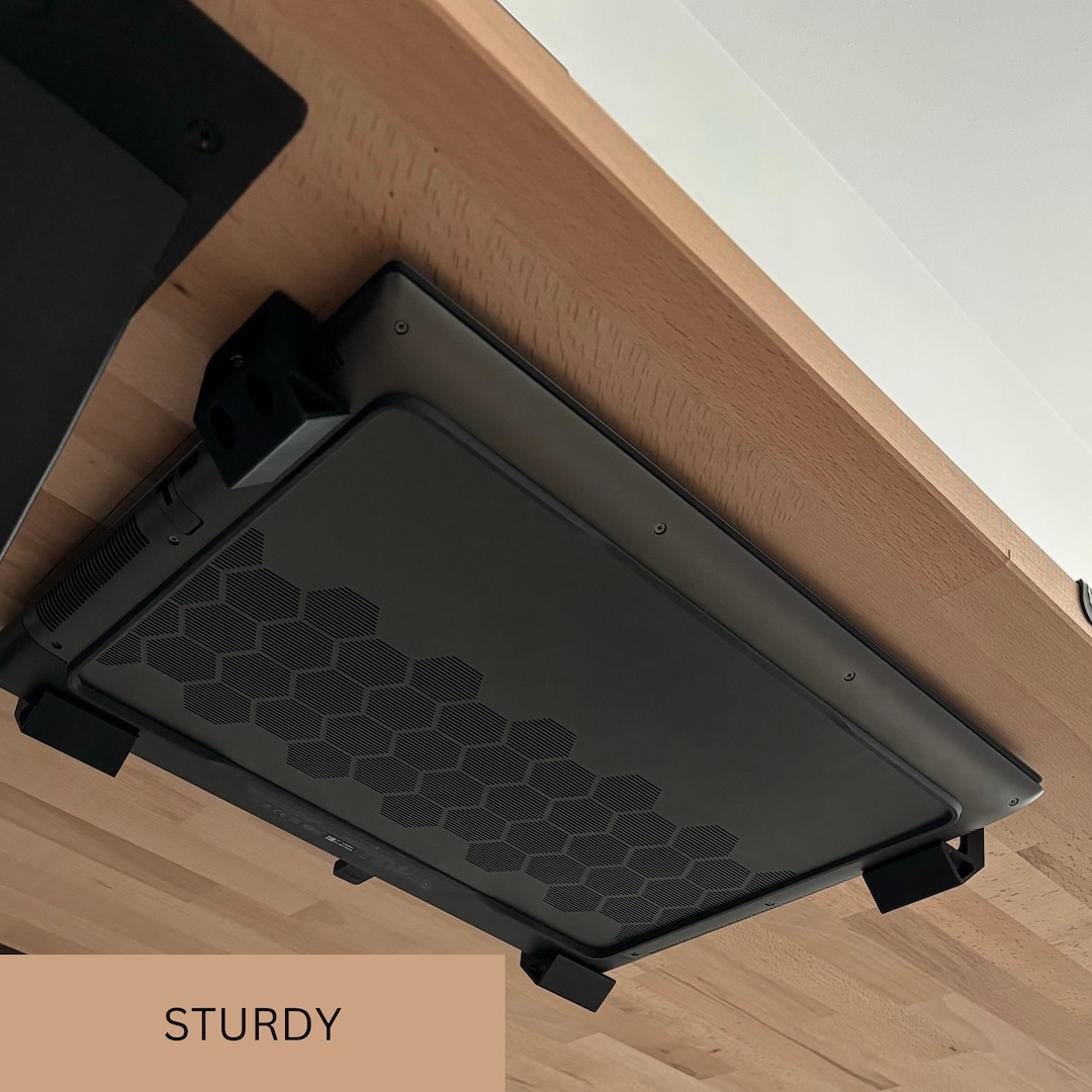 Under Desk Laptop Mounts - Sturdy Design, Easy Install, Office ...