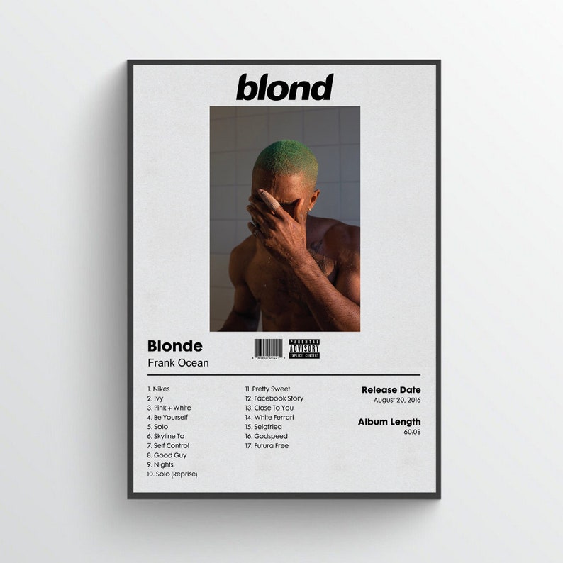 Frank Ocean - Blonde - Album Poster - Etsy