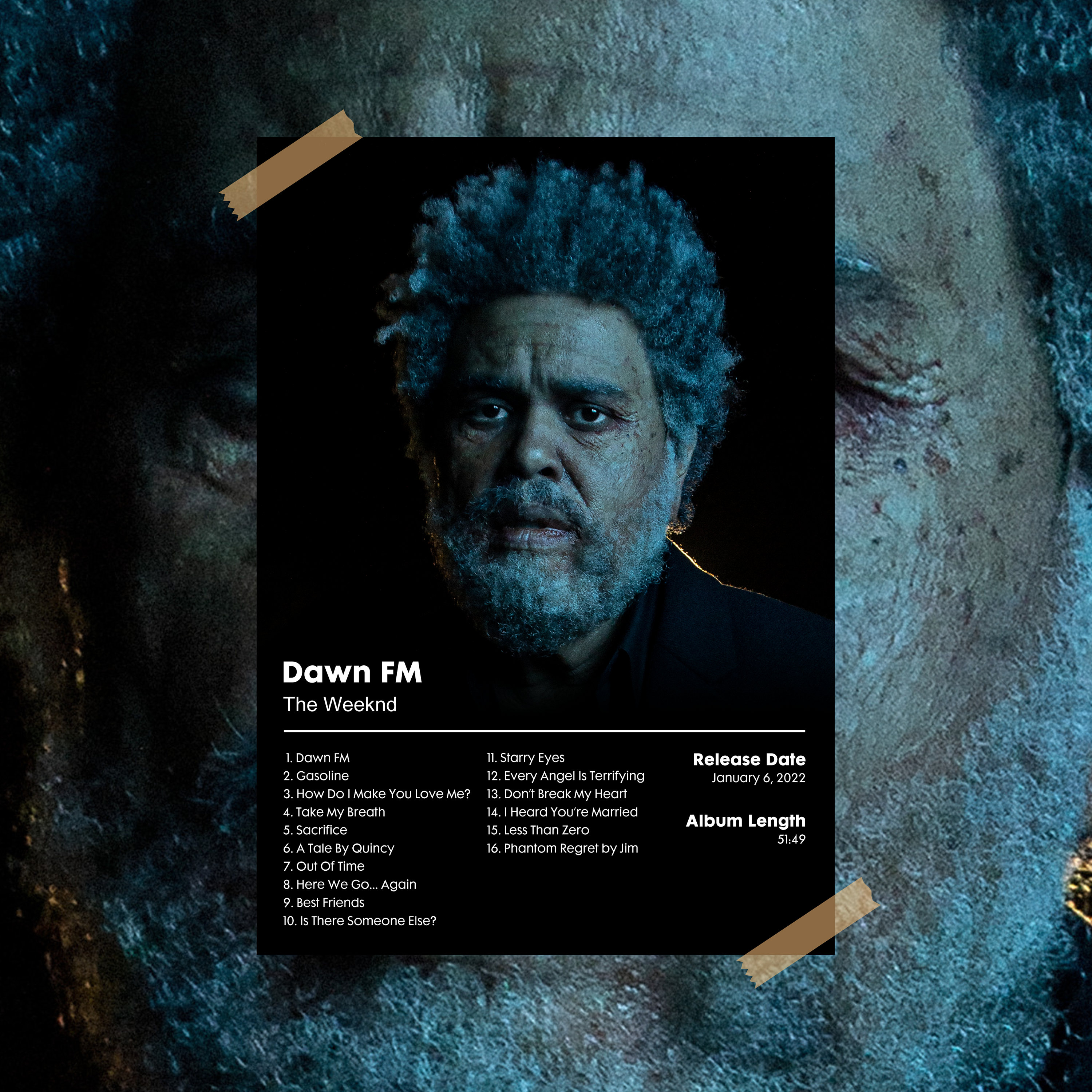 The Weeknd - Dawn FM - Album Poster - Etsy UK