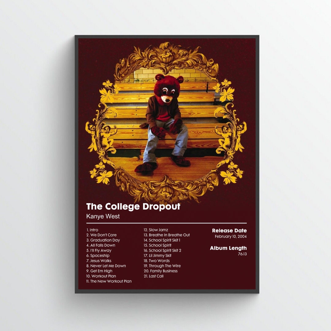 Kanye West - the College Dropout - Album Poster - Etsy UK