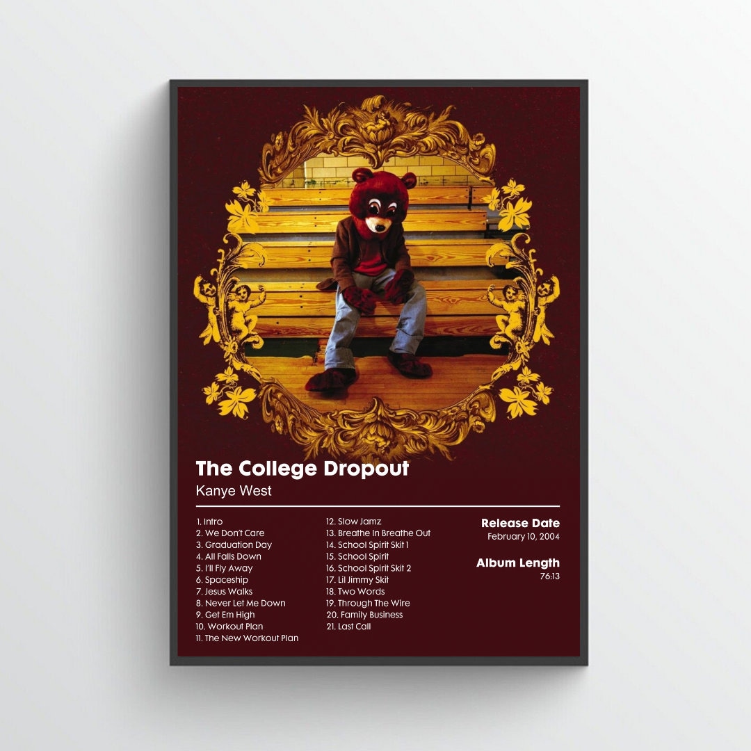 Kanye West - the College Dropout - Album Poster - Etsy UK