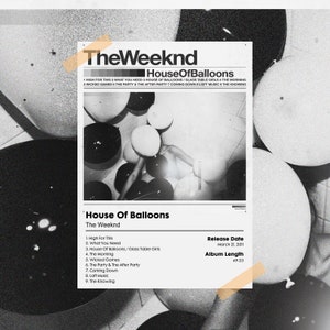 The Weeknd - House of Balloons - Album Poster - Etsy UK