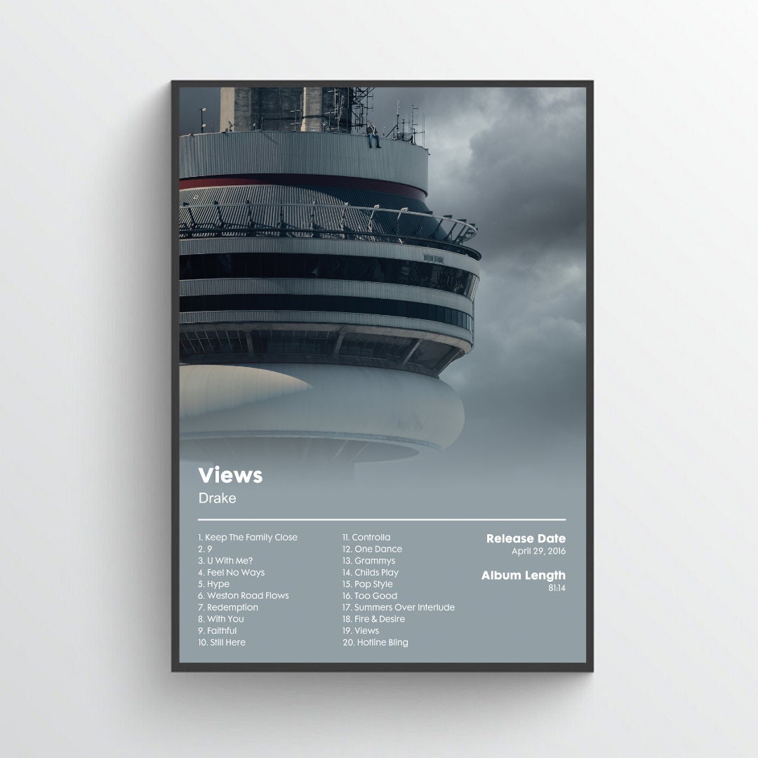 Drake - Views - Album Poster - Etsy UK