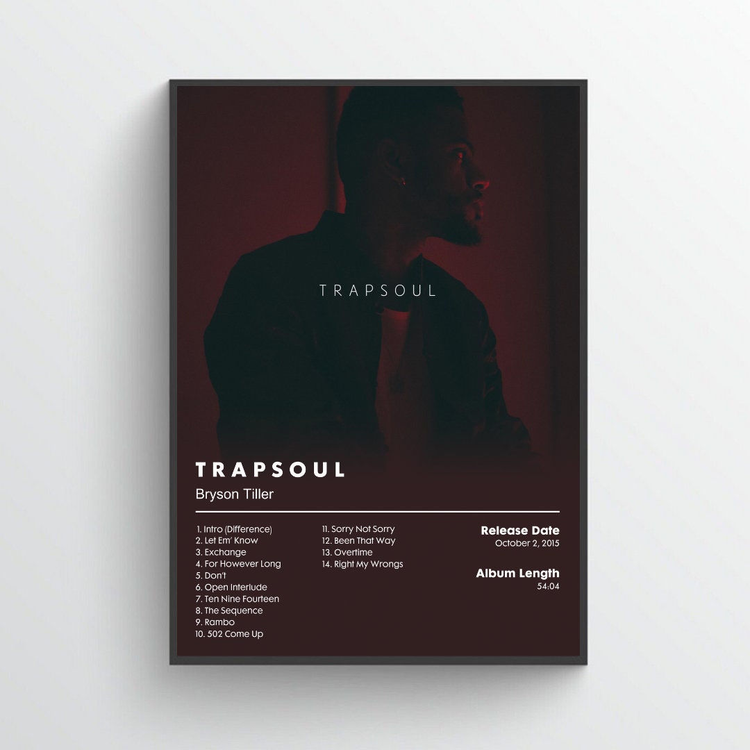 Bryson Tiller - Trapsoul - Album Poster - Etsy UK