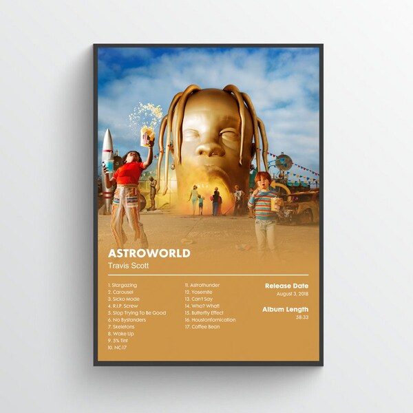 Travis Scott Astroworld Album Cover Poster - Etsy UK