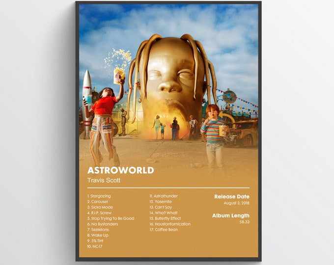 Travis Scott ASTROWORLD Album Poster - Etsy UK
