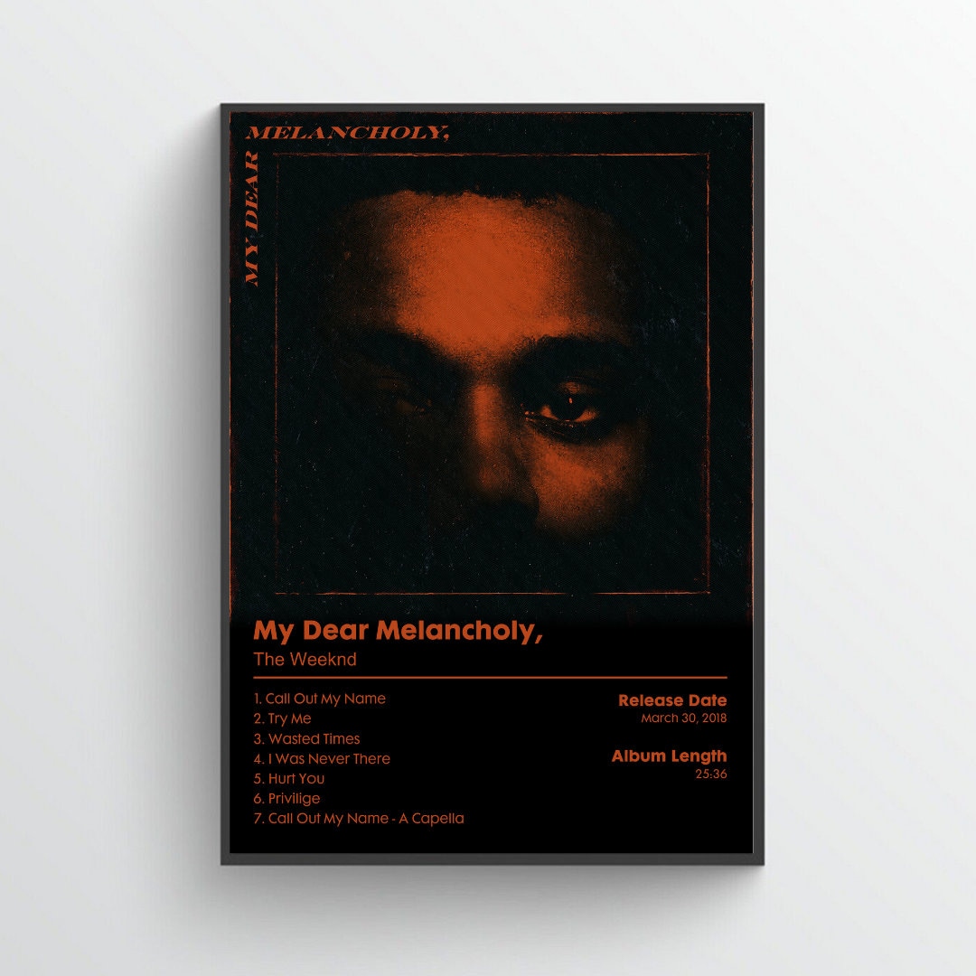 The Weeknd - My Dear Melancholy - Album Poster - Etsy UK