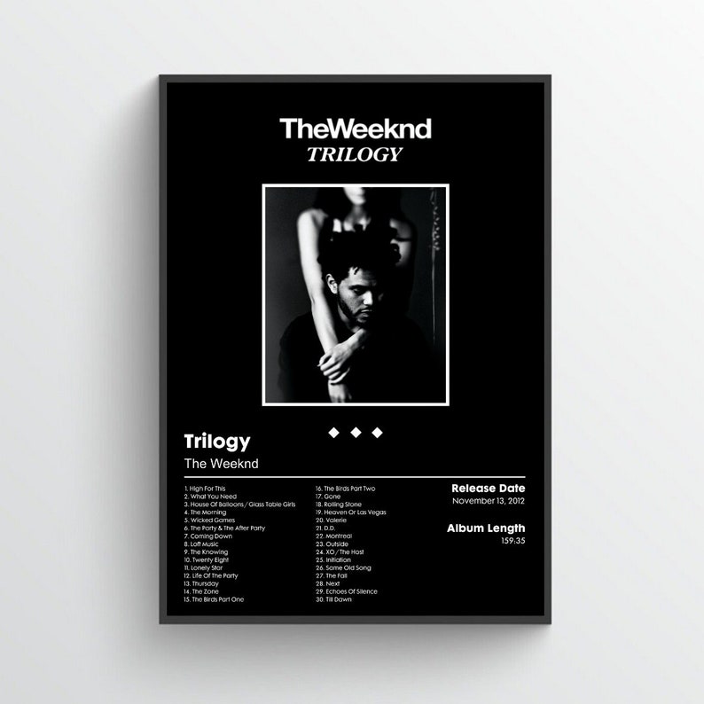 The Weeknd - Trilogy - Album Poster - Etsy UK