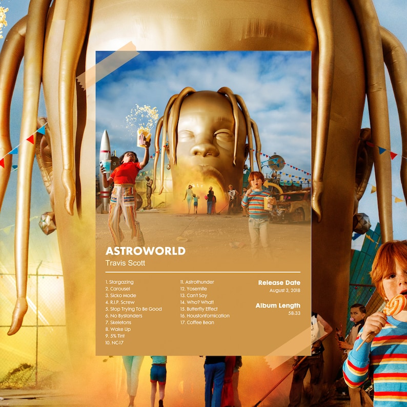 Travis Scott ASTROWORLD Album Poster - Etsy UK
