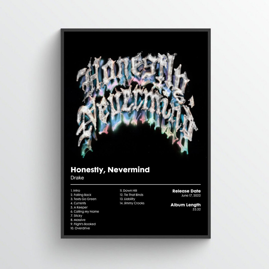 Drake - Honestly Nevermind - Album Poster - Etsy UK