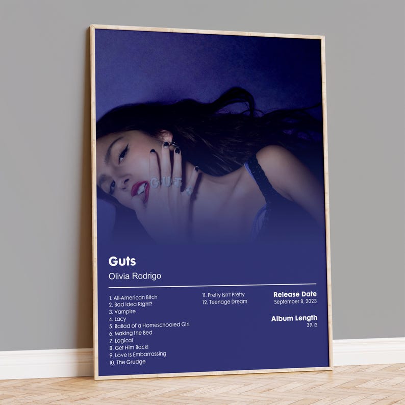 Olivia Rodrigo - Guts - Album Poster Print - Etsy UK