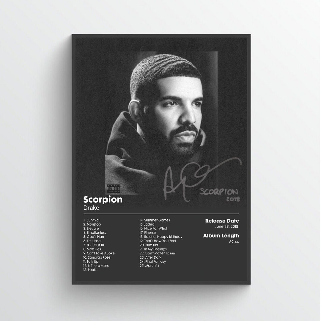 Drake Scorpion Album Poster - Etsy UK