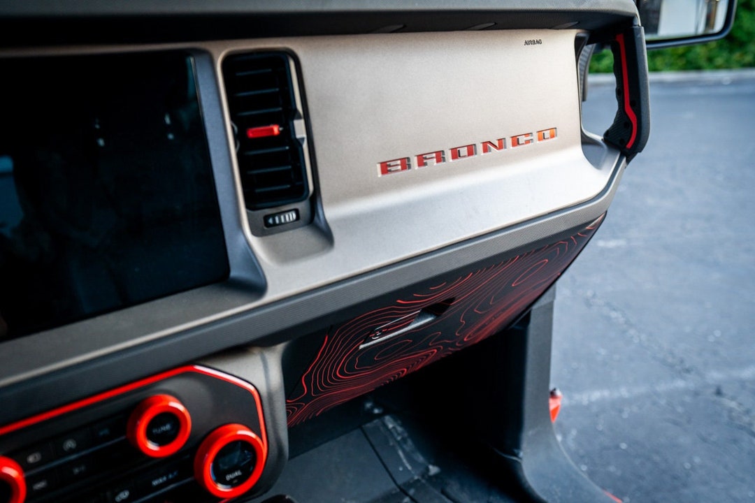 2021+ Bronco Topographic Map Glovebox - Decals Stickers - Etsy