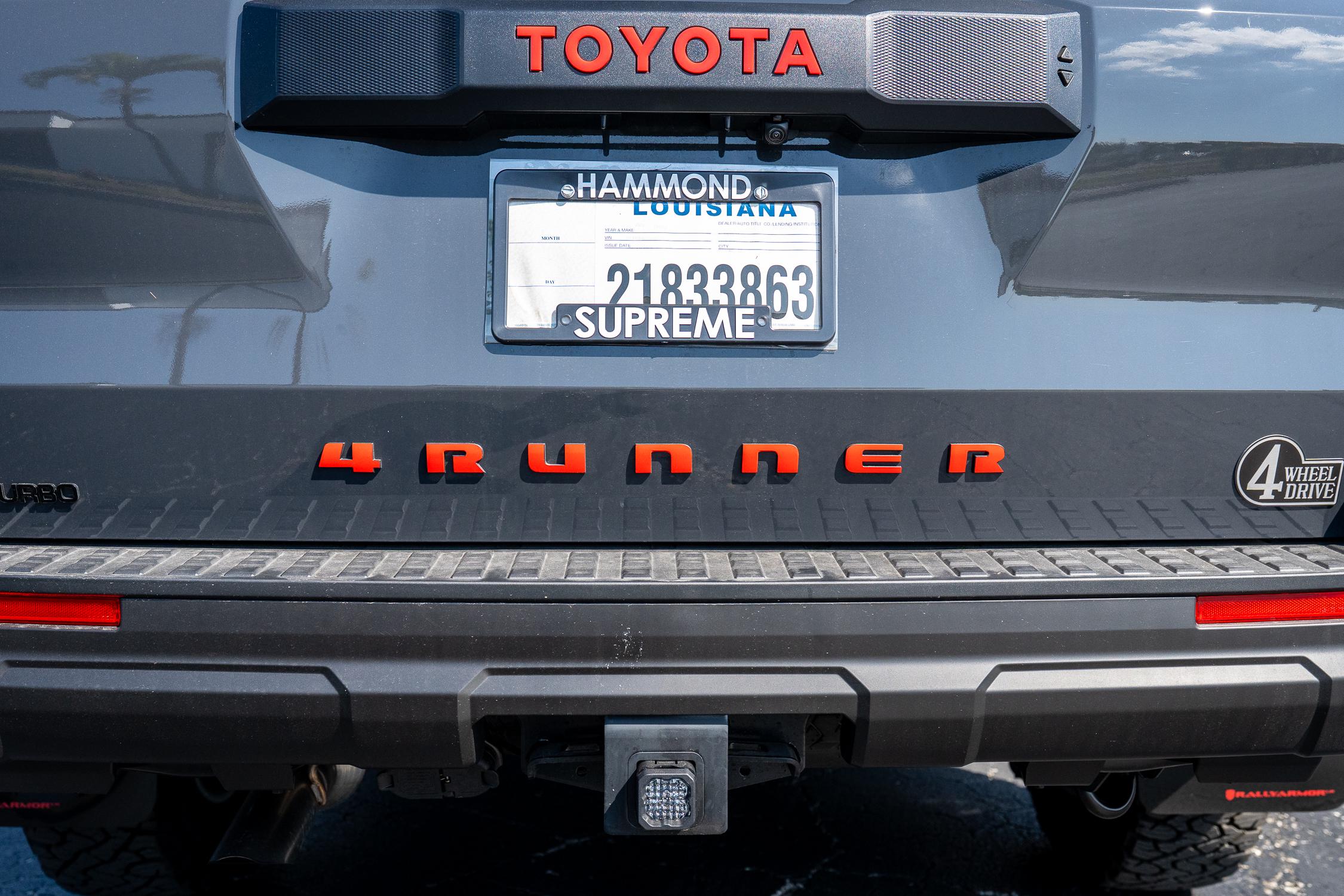 2025 Toyota 4RUNNER Rear Tailgate Liftgate Letter Overlays 6th ...