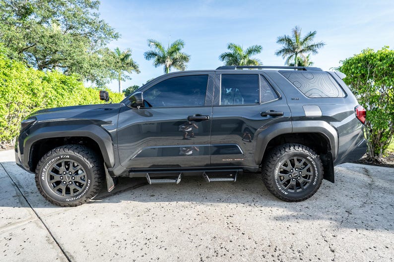 2025 Toyota 4runner 6th Gen Topographic Map Window Overlays Decals ...
