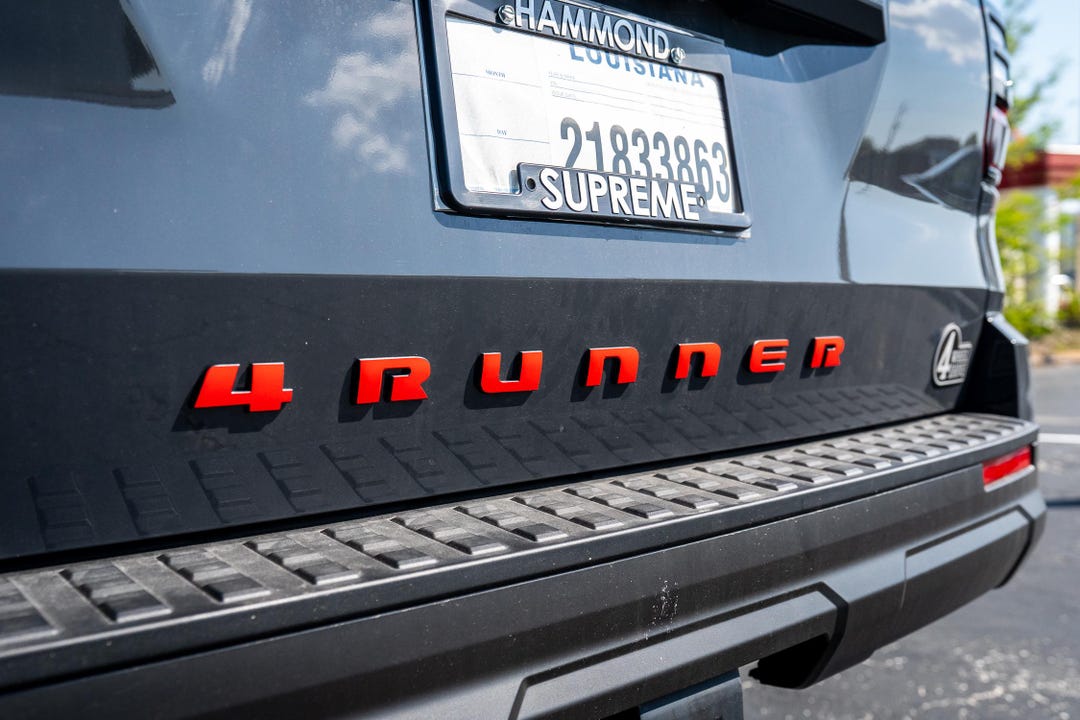 2025 Toyota 4RUNNER Rear Tailgate Liftgate Letter Overlays 6th ...