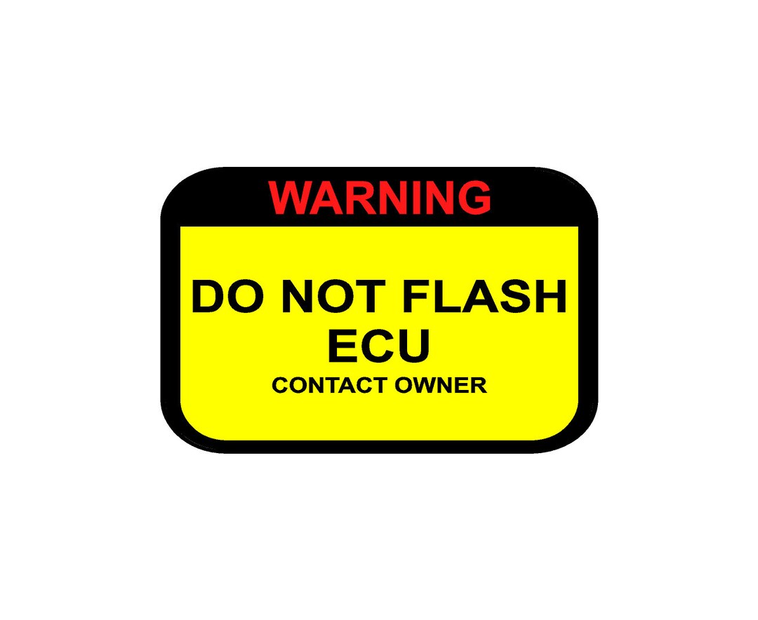 Do Not Flash ECU OBD Port Warning Sticker (pair) for Flashing Tuning - Etsy