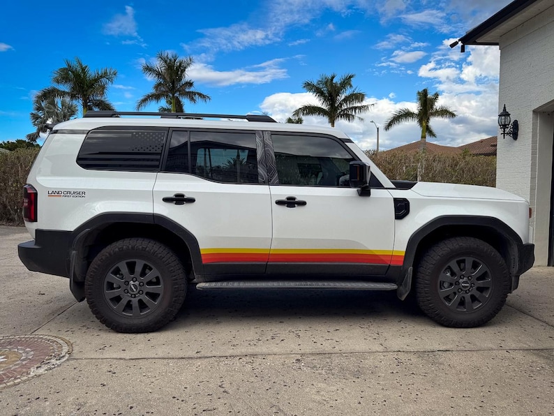 2024 Toyota Land Cruiser American Flag Window Overlays Decals Stickers ...