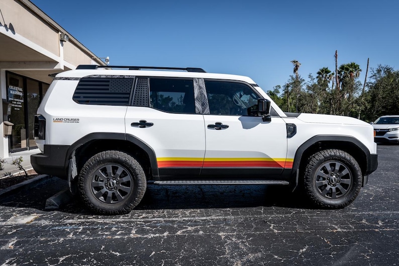 2024 Toyota Land Cruiser American Flag Window Overlays Decals Stickers ...