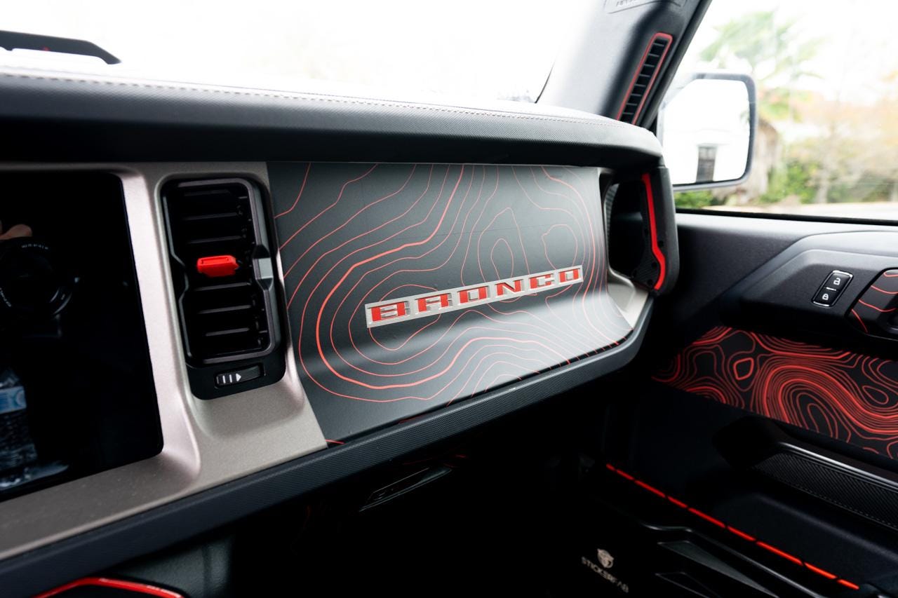 2021+ Bronco Topographic 3 Piece Dash Kit - Decals Stickers - Etsy