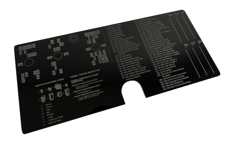Bronco Acrylic Underhood Fuse Label Plate for 2021 2022 2023 2024 2025 ...