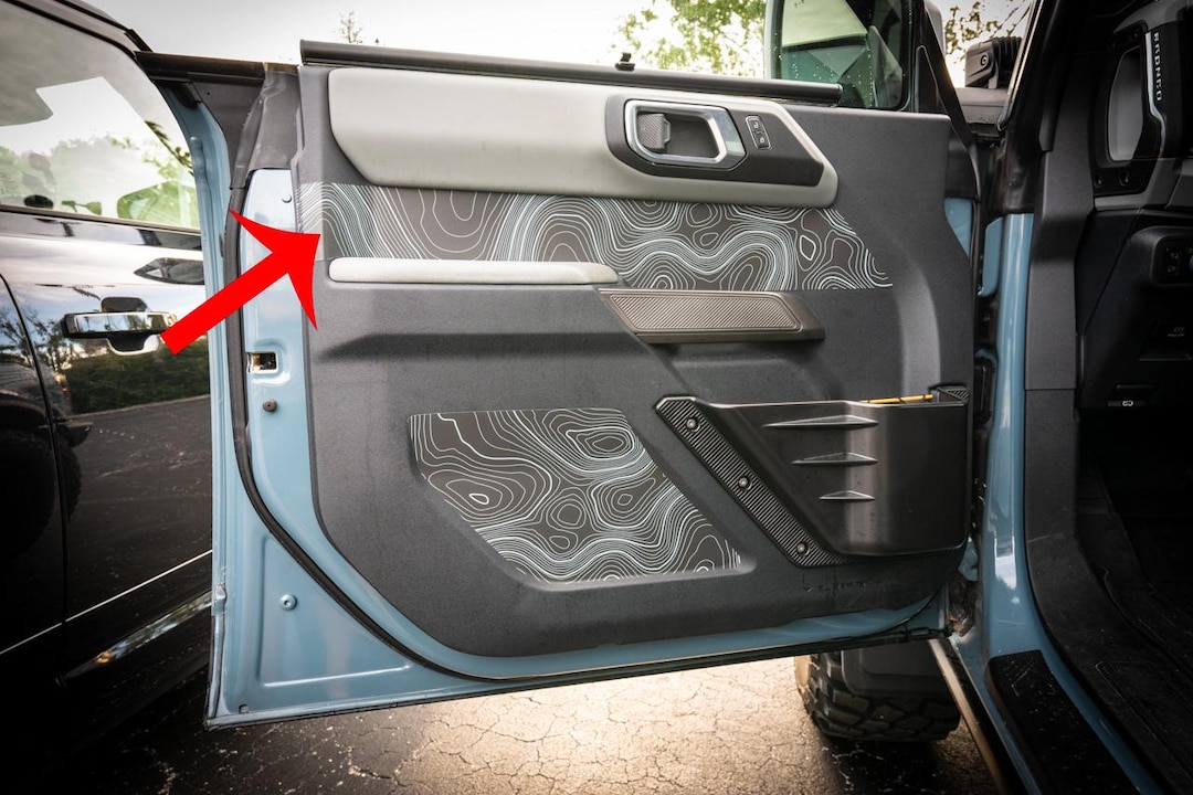 2021+ Bronco Topographic Upper Door Card Insert (front) - 4 Door - Etsy