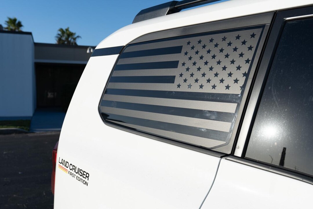 2024 Toyota Land Cruiser American Flag Window Overlays Decals Stickers ...