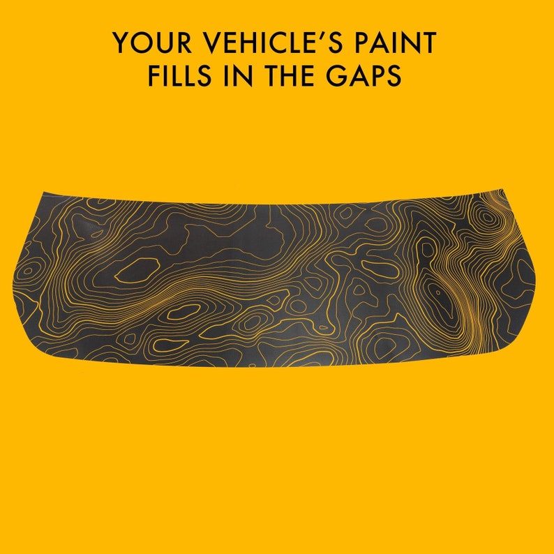 2021+ Bronco Topographic Map Hood Overlay - Clear Stealth - Etsy